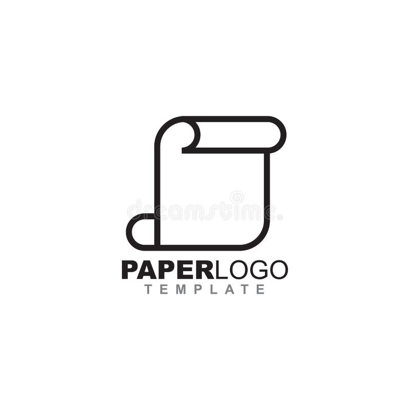 Paper Icon Logo Design Vector Template Stock Vector - Illustration of ...