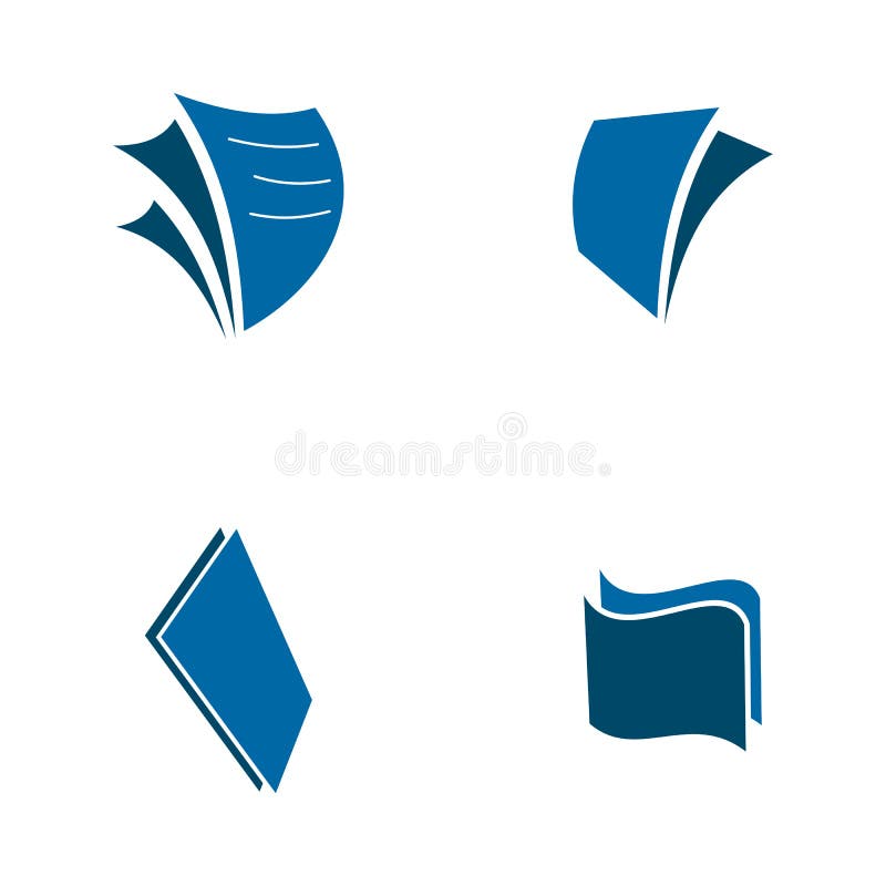 Paper icon logo set design stock vector. Illustration of contract ...