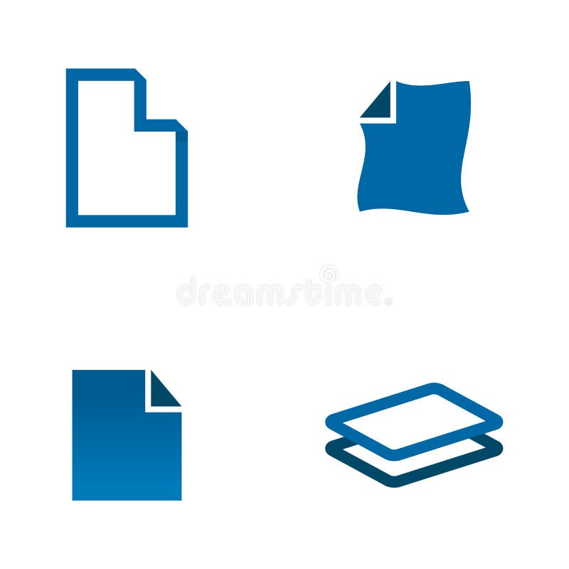 Paper icon logo set design stock vector. Illustration of document ...