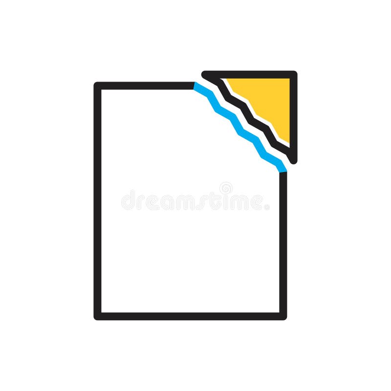 Multi Color Icon for of Paper, Split and Document Stock Vector ...