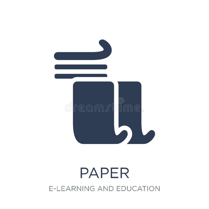 Paper Icon. Trendy Flat Vector Paper Icon on White Background Fr Stock ...