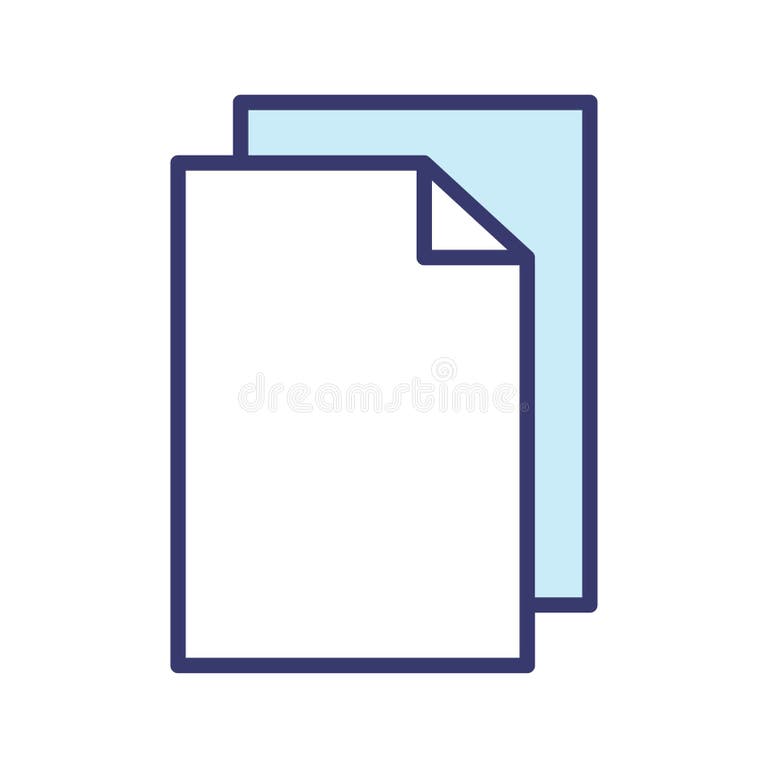 Paper Icon Vector on Trendy Design Stock Illustration - Illustration of ...