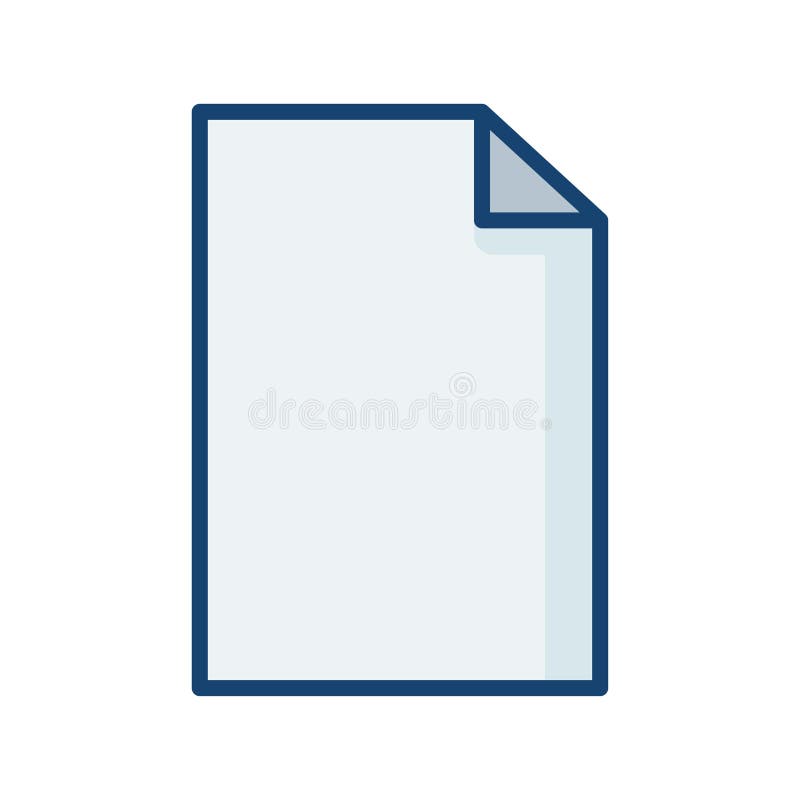 Paper Icon Vector on Trendy Design Stock Illustration - Illustration of ...