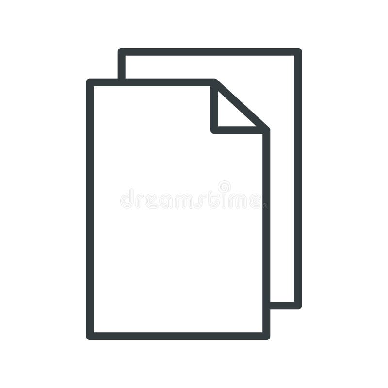 Paper Icon Vector on Trendy Design Stock Illustration - Illustration of ...