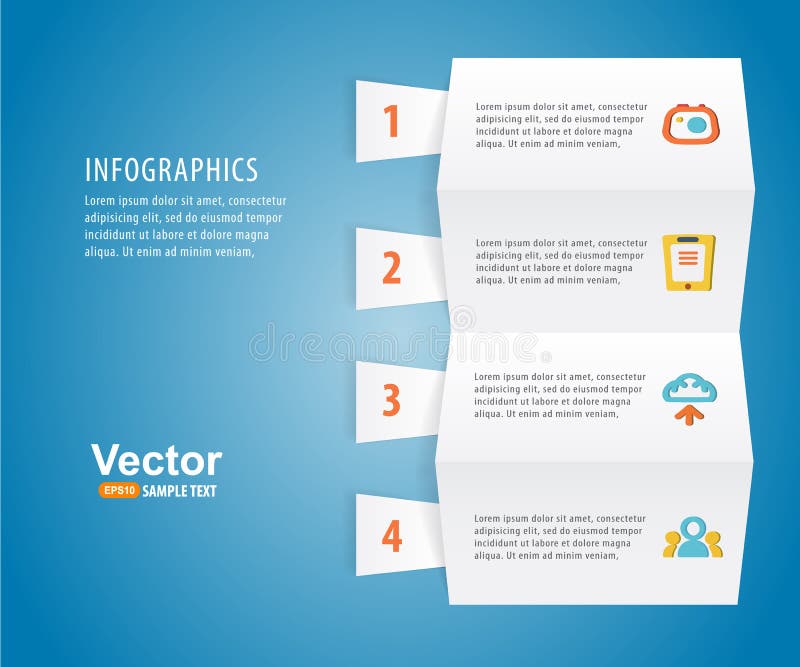 Paper Infographics for Business Stock Vector - Illustration of options ...
