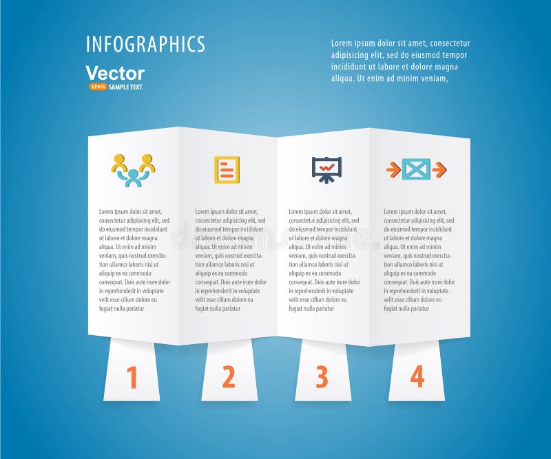 Paper Infographics for Business Stock Vector - Illustration of growth ...