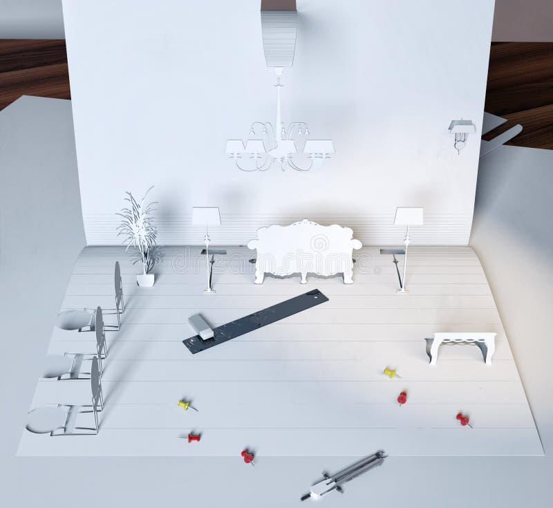Paper interior stock illustration. Illustration of architecture - 29648337