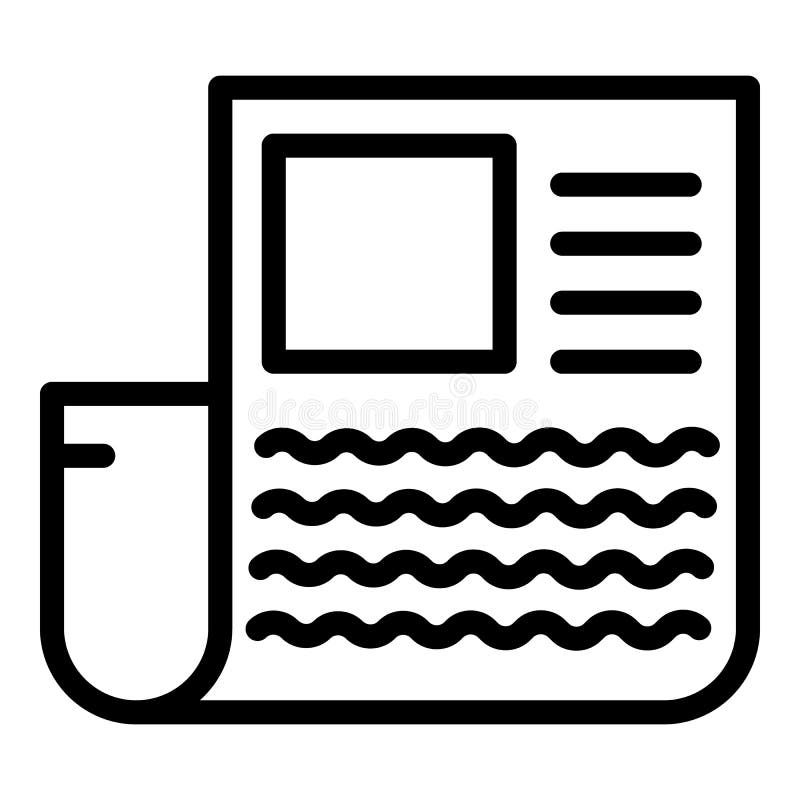 Paper Interview Icon, Outline Style Stock Vector - Illustration of mark ...