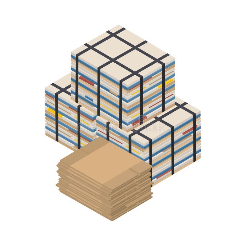 Paper Isometric Icon stock illustration. Illustration of printing ...