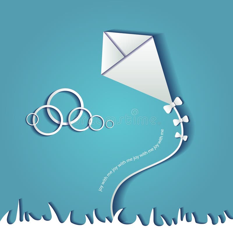 Paper Kite Icon Black and White Vector Pictogram. Children Game Design ...