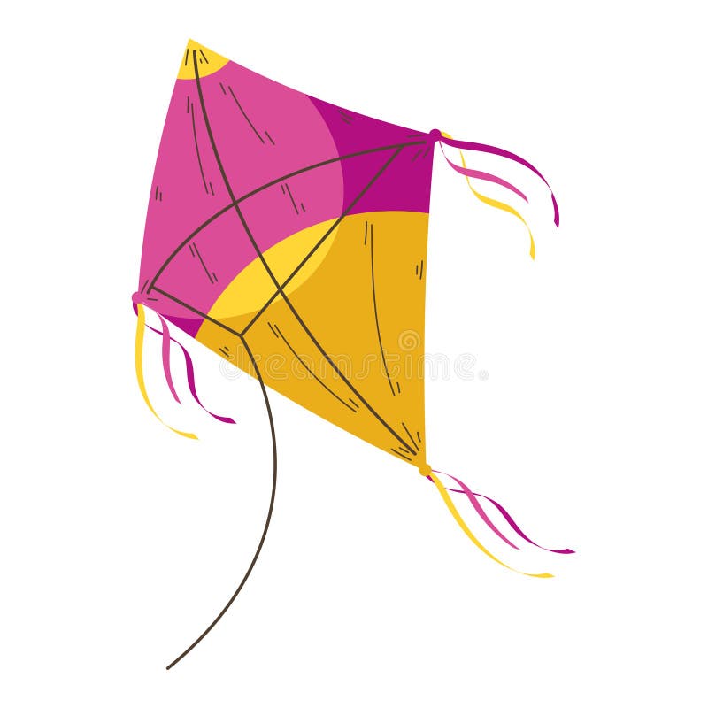 Paper kite flying cartoon stock vector. Illustration of play - 331025609