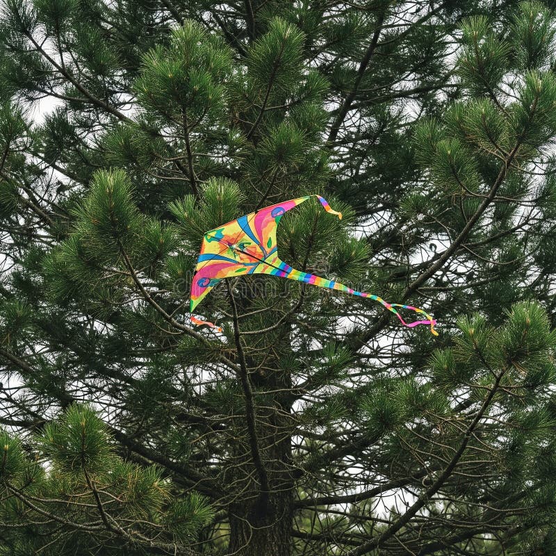A Paper Kite Whose String Broke and Flew Erratically, Ended Up Getting ...