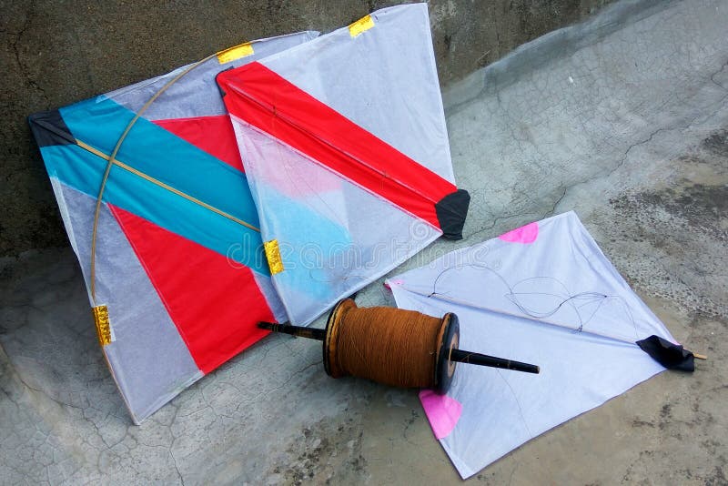 Paper Kites for Kite Fighting Stock Photo - Image of beautiful, paper ...
