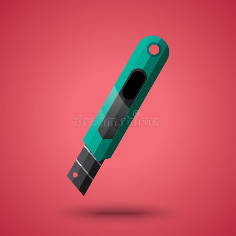 Paper Knife. Vector Illustration Decorative Design Stock Vector ...