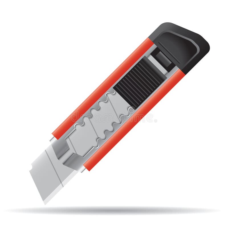 Paper Knife. Vector Illustration Decorative Design Stock Vector ...