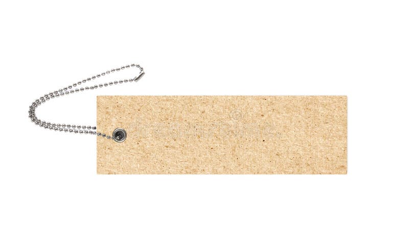 The Paper Label with Chain on White Stock Photo - Image of empty, sale ...