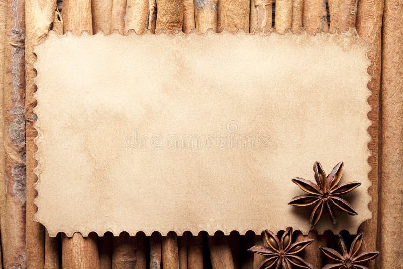 Paper Label on Cinnamon Sticks Stock Image - Image of herbs, root: 71219623