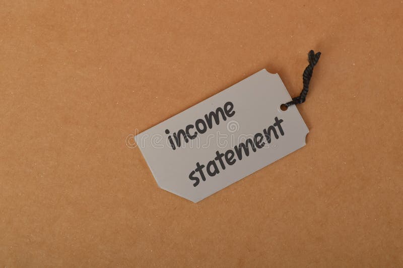 Paper Label Tag Written with INCOME STATEMENT Stock Image - Image of ...