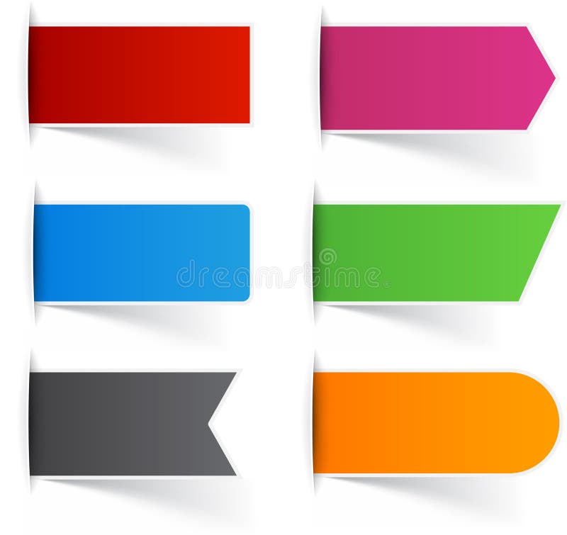 Paper labels stock vector. Illustration of labels, note - 56902268