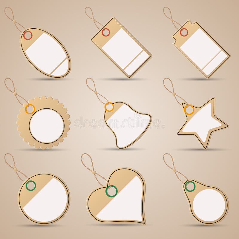 Paper labels vector set stock vector. Illustration of decoration - 35549129