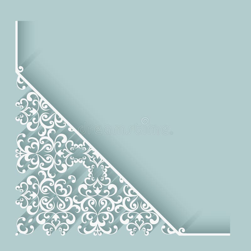 Lace Corner Vector Black Lace Corner Vector Stock Illustrations
