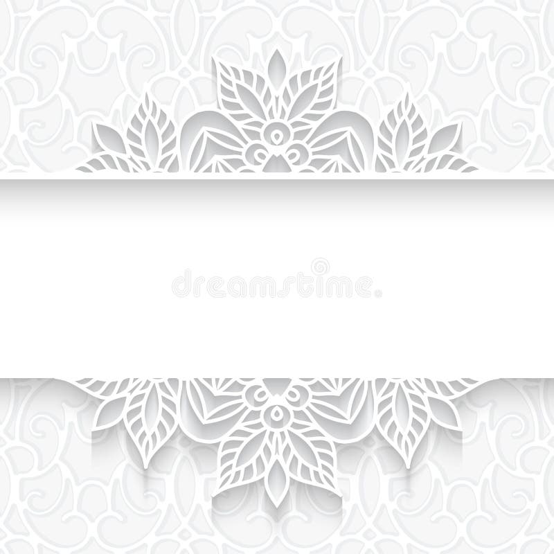 Paper lace divider frame stock vector. Illustration of abstract - 52665518