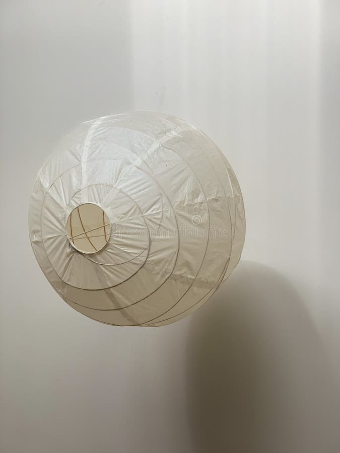 White Paper Lamp on the Celling Wall Stock Image - Image of vault, lamp ...