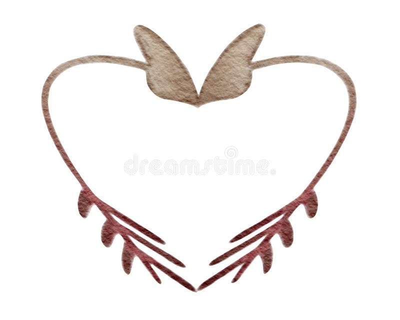 Stylized Heart Design with Floral Elements, Suitable for Modern Art and ...