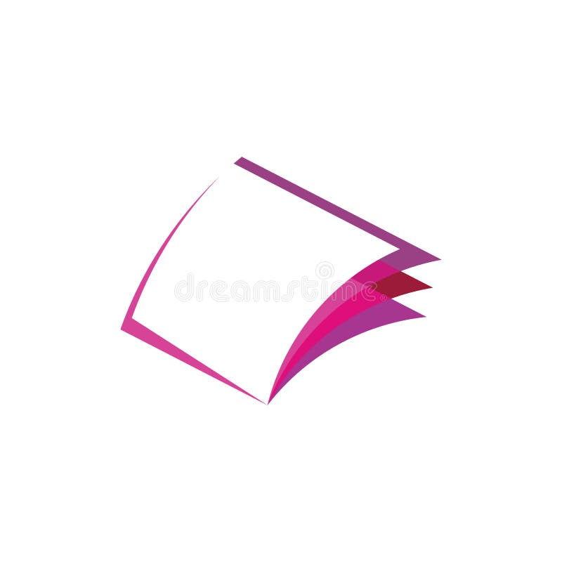 Paper Layers, Open Book, Stack of Paper, Abstract Vector Logo, Flat ...