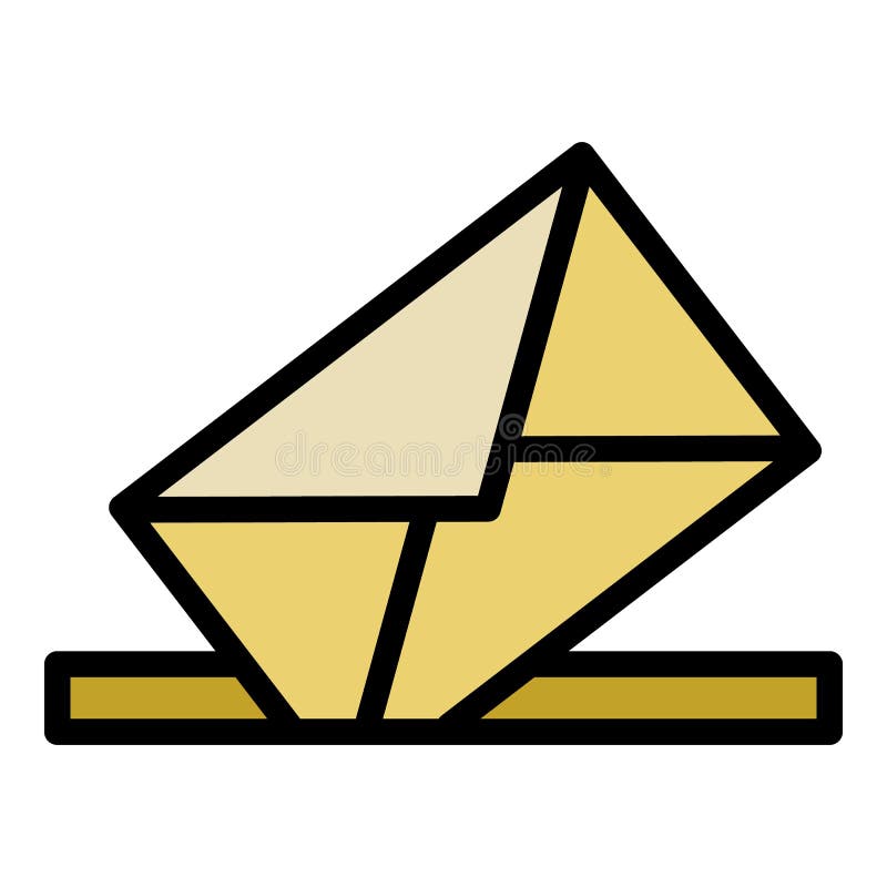 Paper Letter Icon, Outline Style Stock Vector - Illustration of blank ...