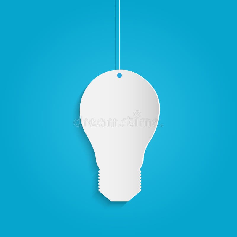 Paper Light Bulb Illustration Stock Vector - Illustration of shape ...