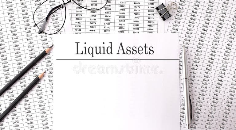 Paper with LIQUID ASSETS on a Table on Charts Stock Photo - Image of ...