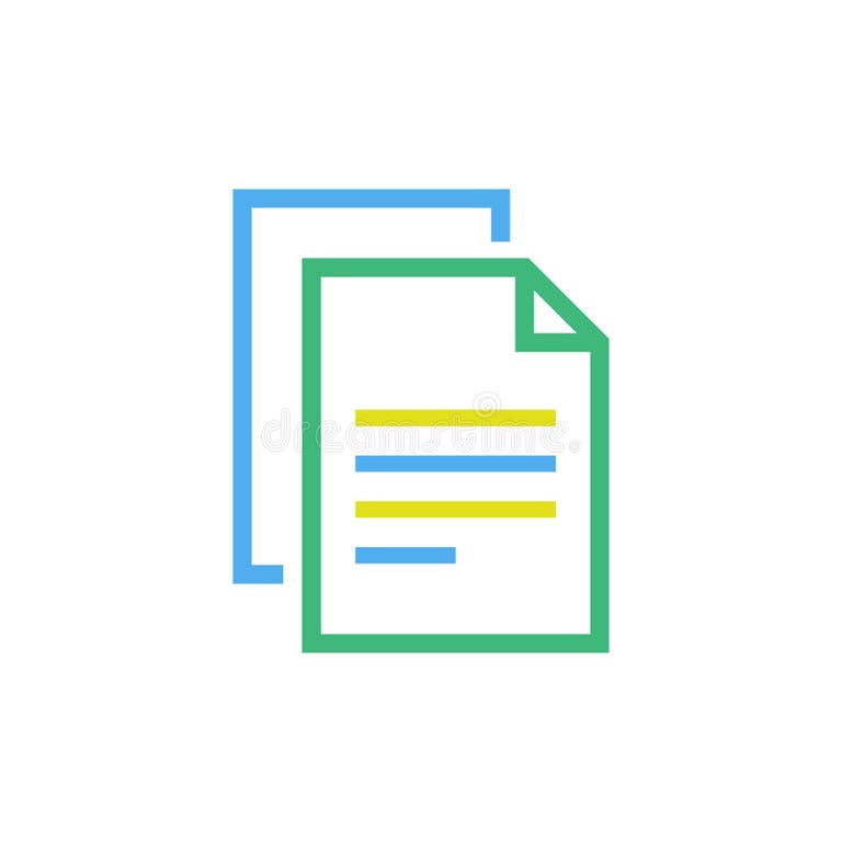 Paper List Vector Icon Logo Design Stock Vector - Illustration of ...