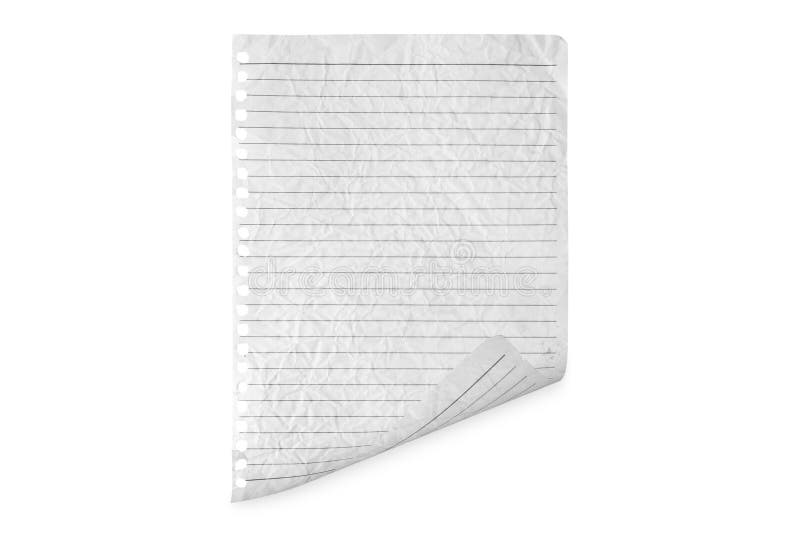Paper List on a White Backgroud Stock Image - Image of memo, copybook ...