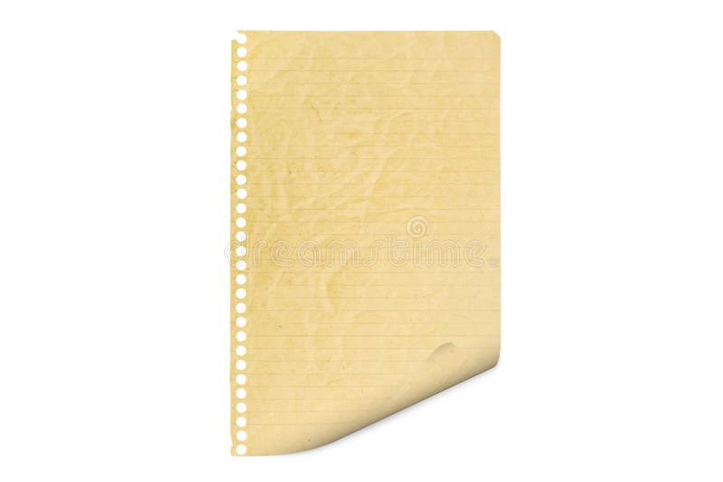 Paper List on a White Backgroud Stock Photo - Image of copybook ...