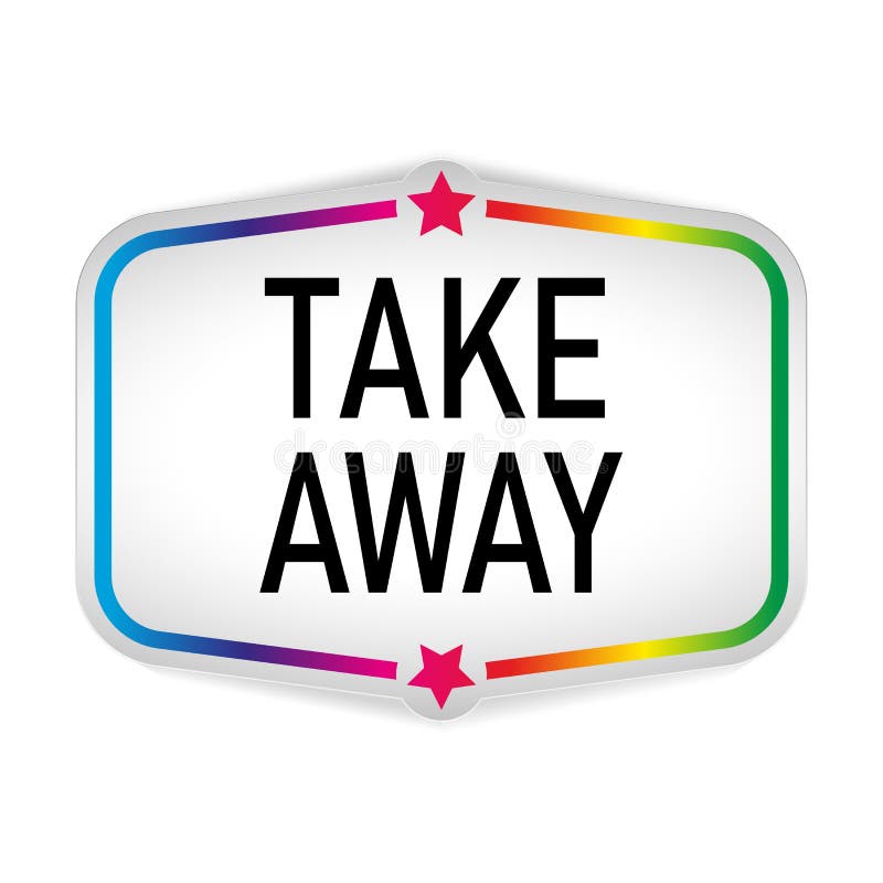 Take Away Text and Paper Logo Concept. Designed for Your Web Site ...