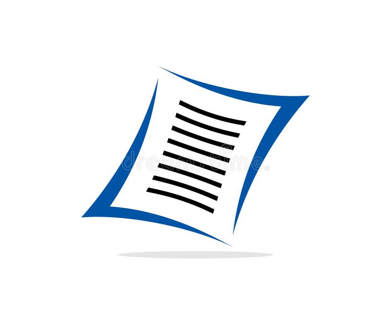 Paper 6 logo icon template stock illustration. Illustration of learning ...