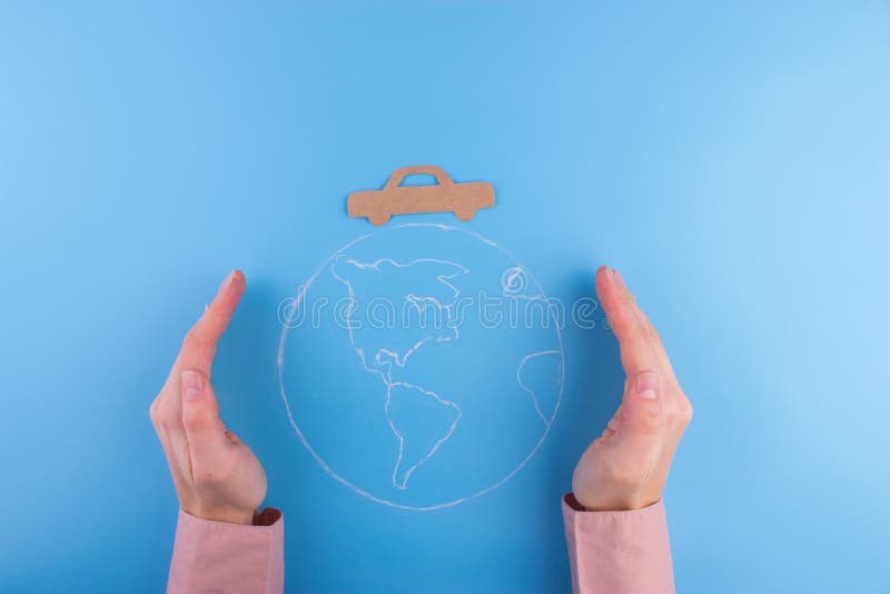 Paper Lorry on the Earth Planet Stock Photo - Image of background ...