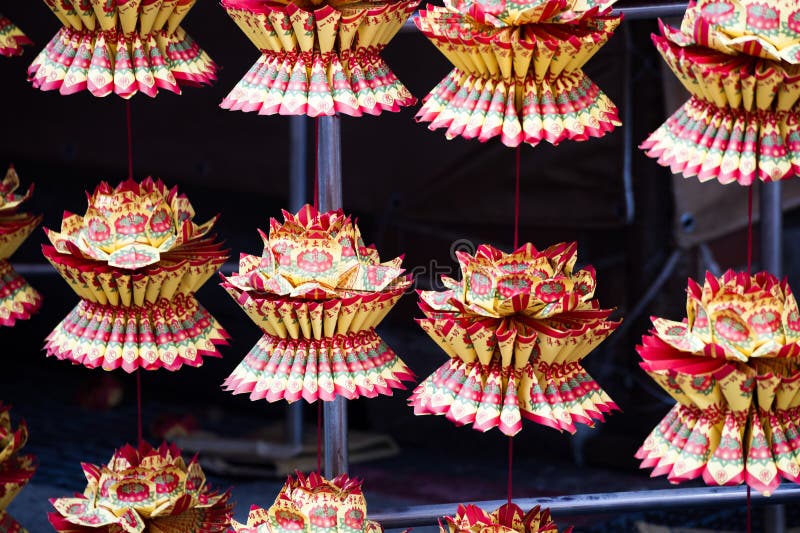Paper Lotus Flowers for Rituals Stock Image - Image of lotus, colors ...