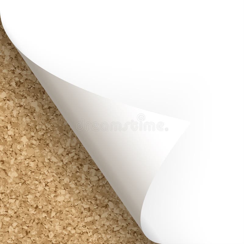 Paper Lower Left Corner Cork Stock Vector - Illustration of bulletin ...