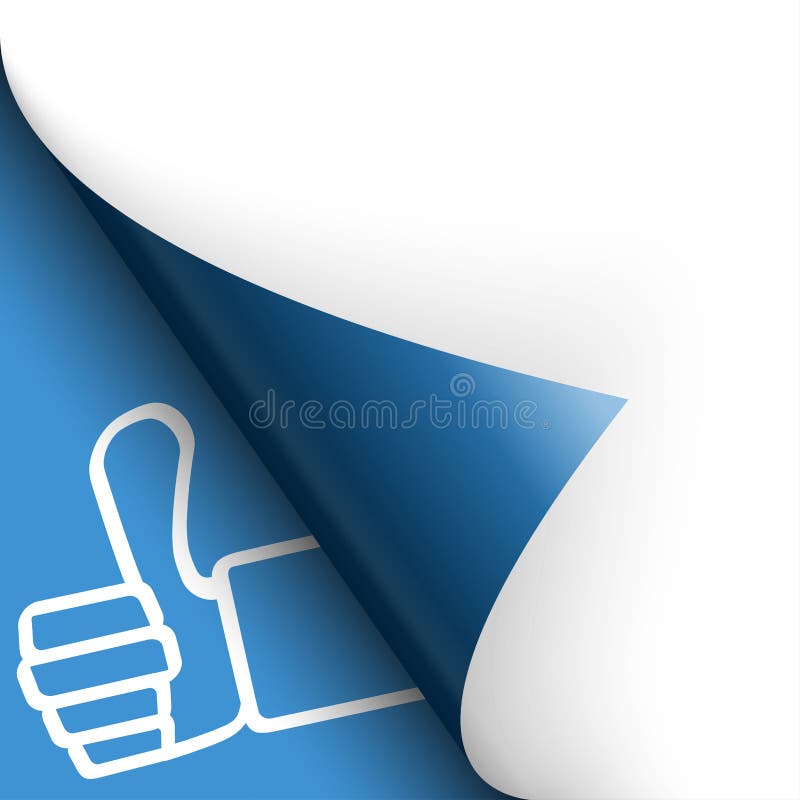 Paper Lower Left Corner Like! Stock Vector - Illustration of friend ...