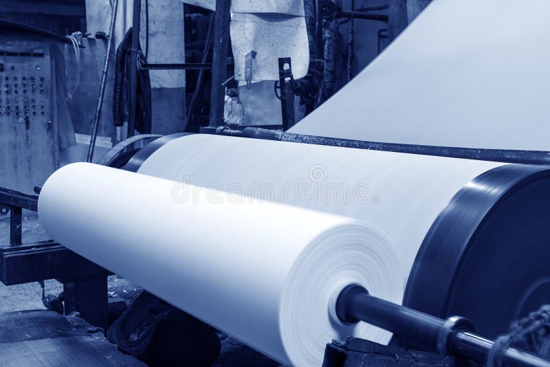 Paper mill Machine stock photo. Image of dryer, background - 50021150