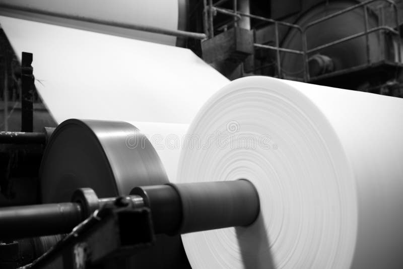 The Paper Machine in the Factory are Making Paper Stock Photo - Image ...