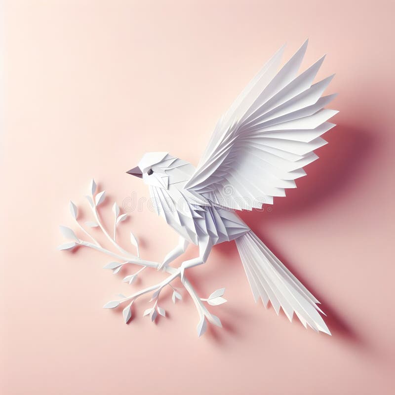 Paper made bird stock illustration. Illustration of smile - 313032028