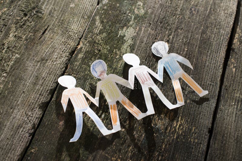 Paper made people figures stock photo. Image of together - 59654974