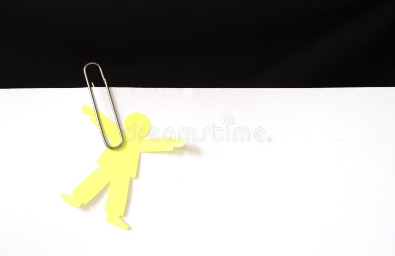 Paper man stock image. Image of staple, writing, nameboard - 6196795