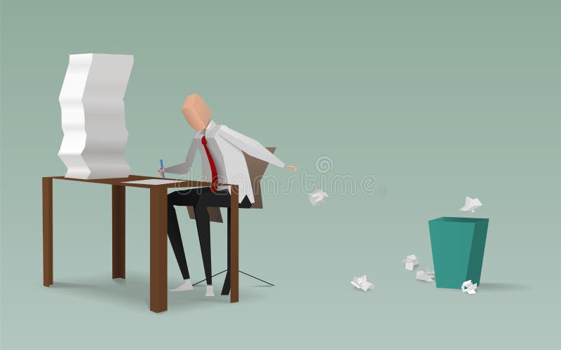 Paper Man stock vector. Illustration of people, office - 37530668