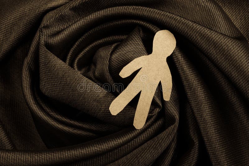 Paper Man Shape in Hand in the View Stock Photo - Image of human ...