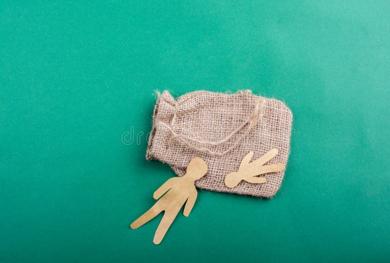 Paper Man Shape in Hand in the View Stock Image - Image of partnership ...