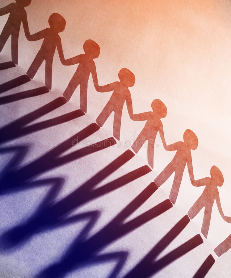 Paper team stock photo. Image of reflection, community - 16543980